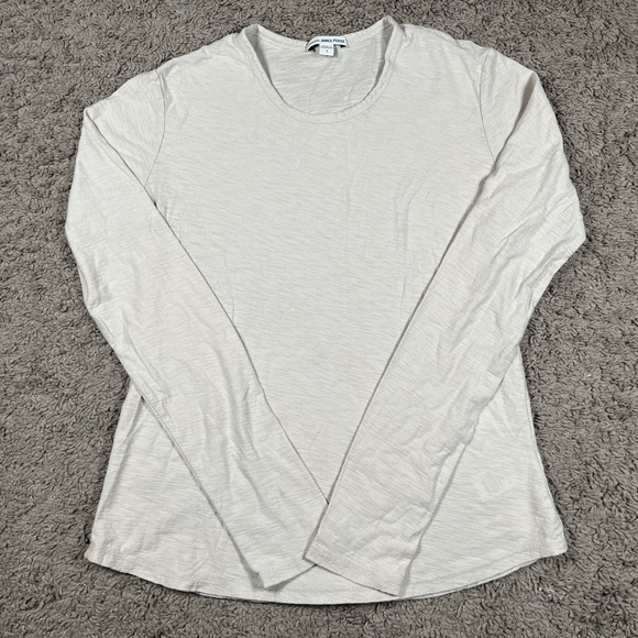 James Perse | Tops | Standard James Perse Top Womens S White Crew Neck ...